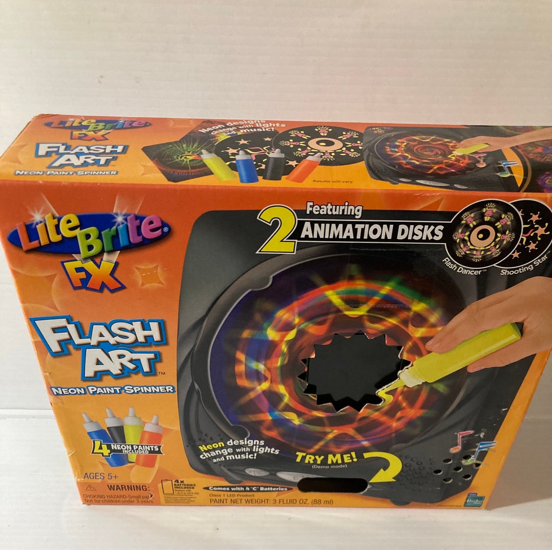 Vintage Lite Brite FX Flash Art Neon Paint Spinner - Etsy