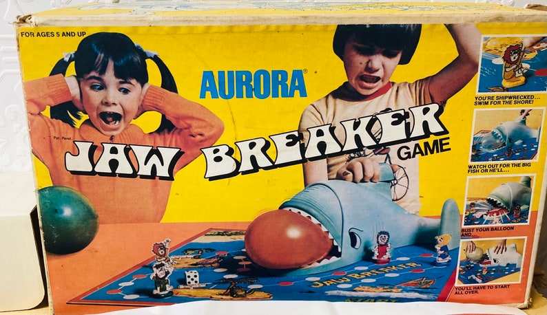 Rare Vintage 1970s Jaw Breaker Board Game by Aurora Complete - Etsy