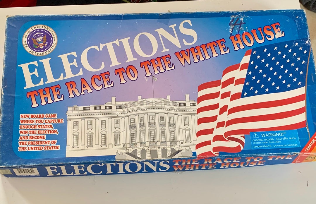 Vintage 1996 elections, the Race to the White House Board Game Complete ...