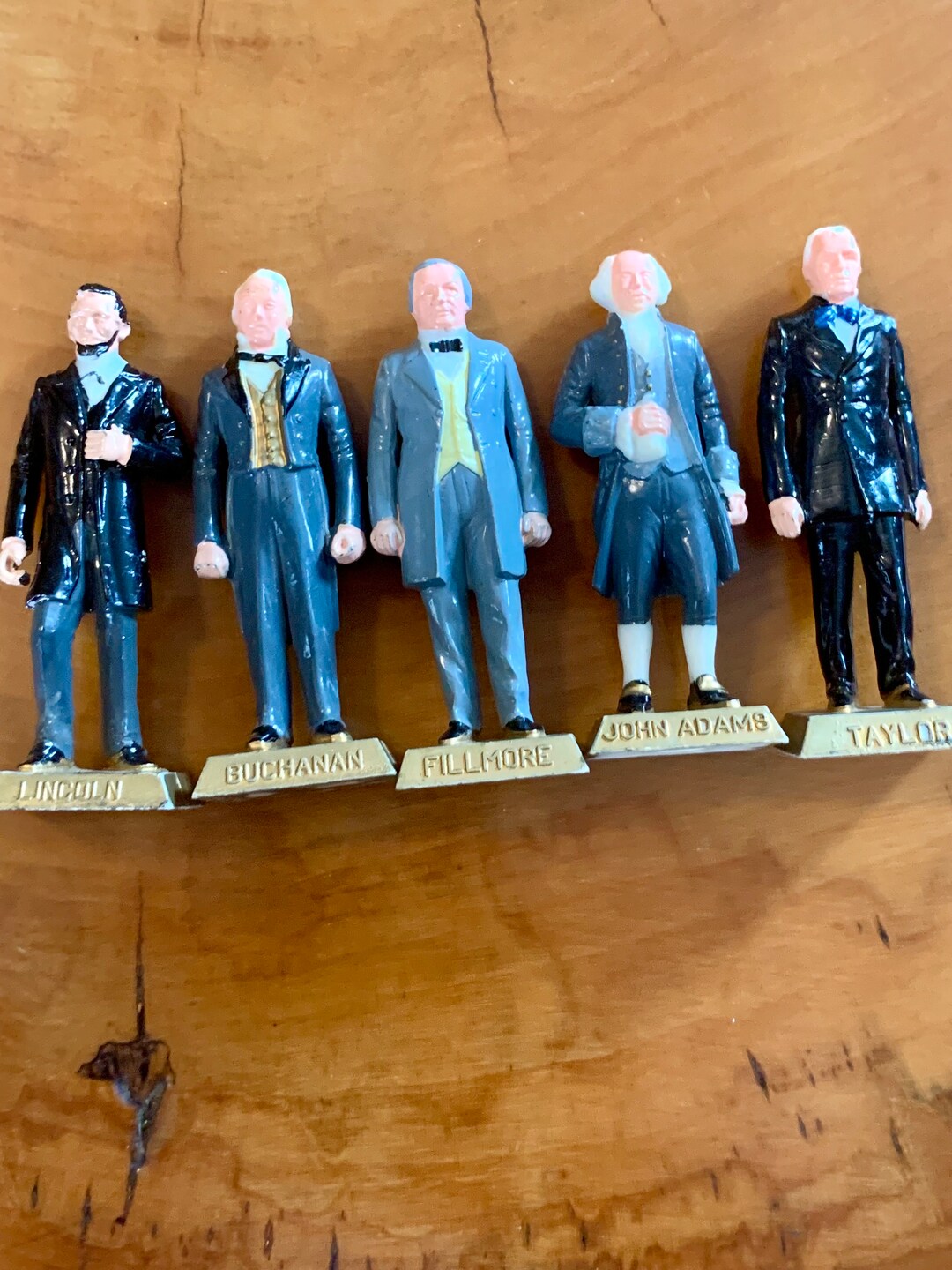 Lot of 5 Vintage 1960's Marx Presidential Figures Lincoln, Buchanan ...