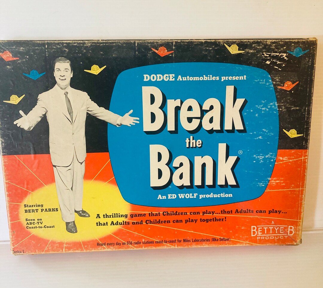 Vintage 1955 Break the Bank Board Game Complete - Etsy
