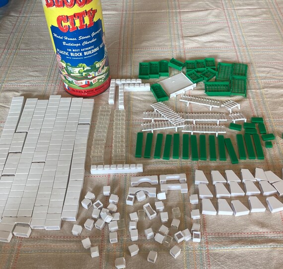 Vintage 1950's Block City Plastic Building Blocks Set B500 - Etsy