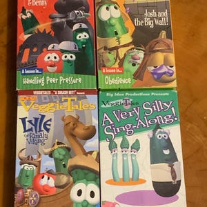 Lot of 4 Vintage Veggie Tales VHS Tapes - Etsy