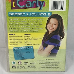 Nickelodeon Icarly Season 1 Volume 2 DVD - Etsy