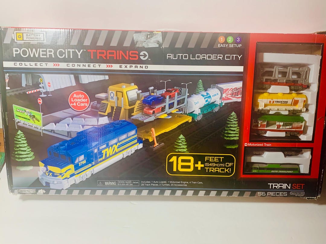 Jakks Pacific Power City Trains Auto Loader City Set-99% Complete - Etsy
