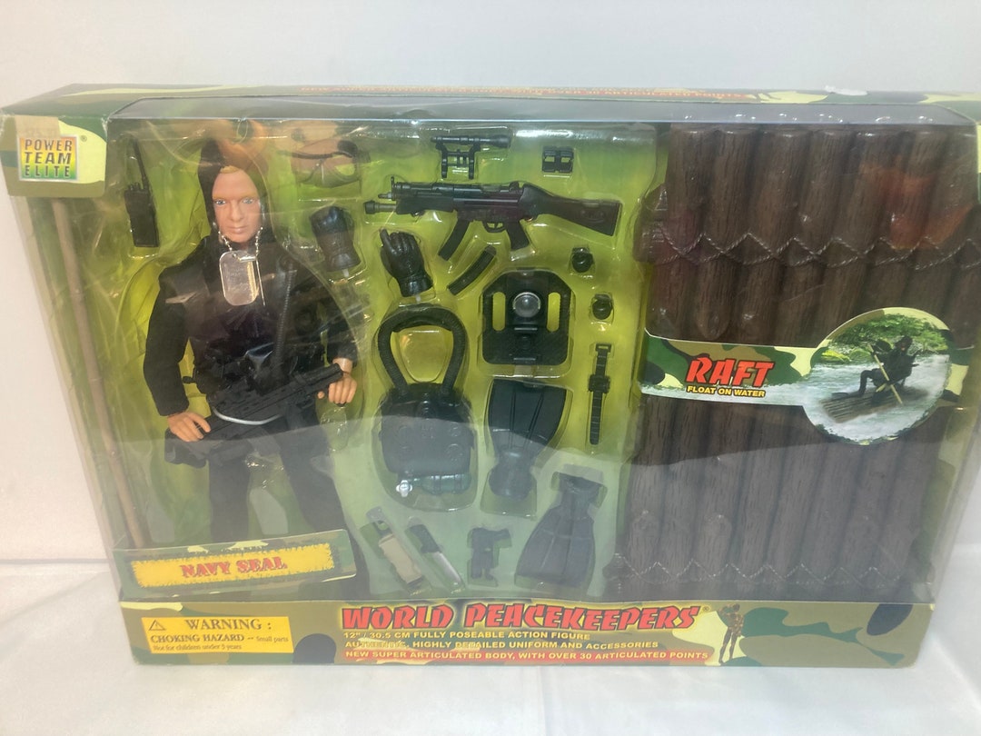 Vintage World Peacekeepers 12" Navy Seal Military Action Figure Playset ...