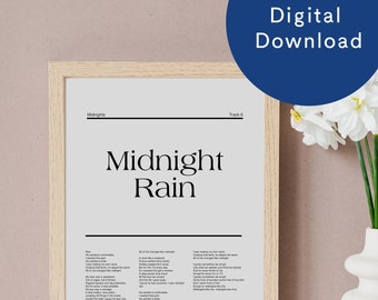 Midnight Rain Poster - Etsy