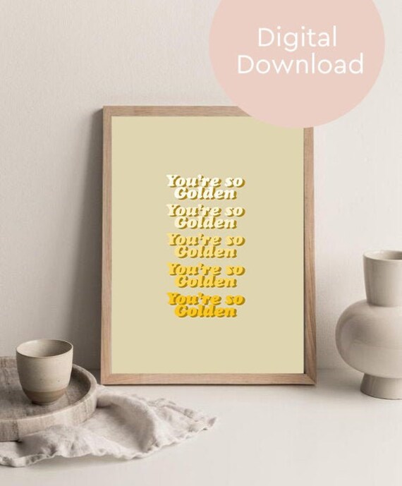 Harry Styles Poster Canvas Poster You're So Golden Printable Poster ...