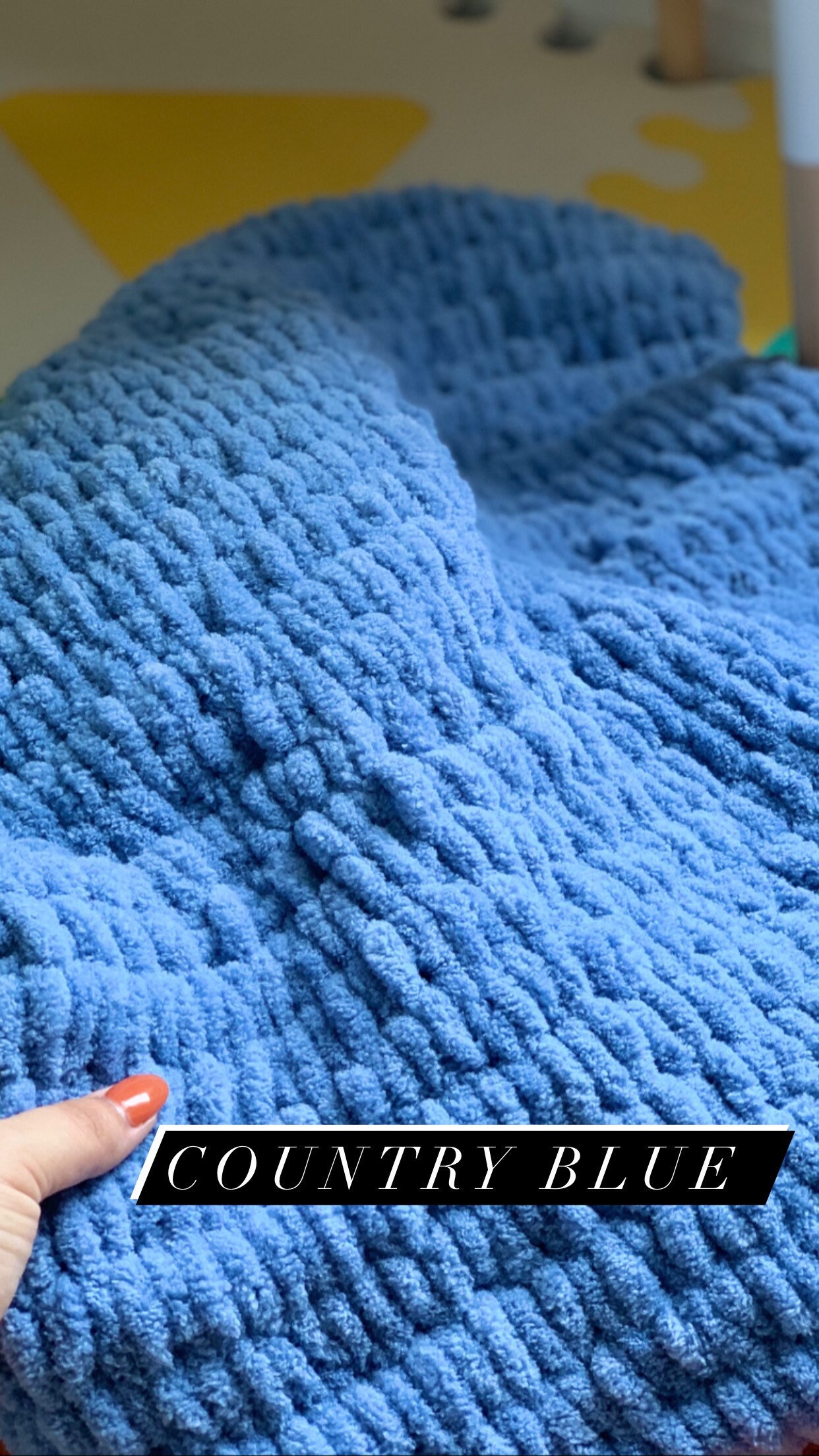 Loop Yarn Large Baby Blanket | Etsy