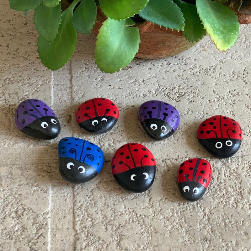 Ladybug Painting - Etsy
