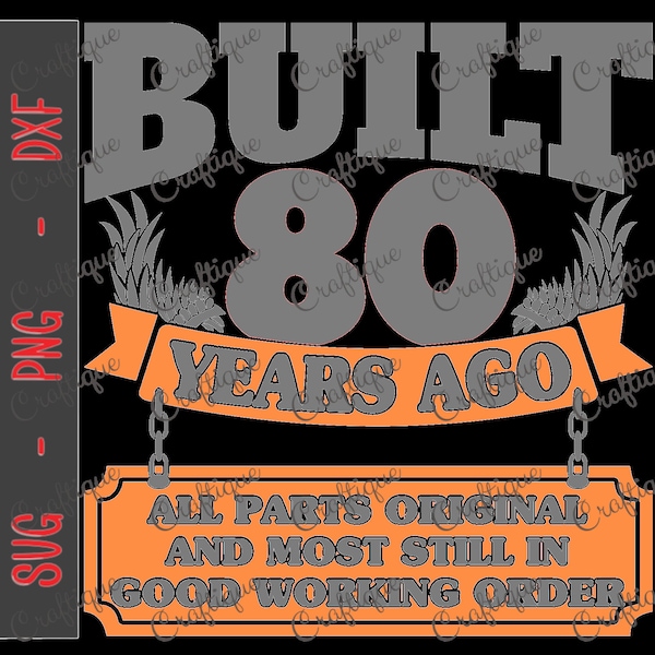 Built 80 Years Ago Svg - Etsy
