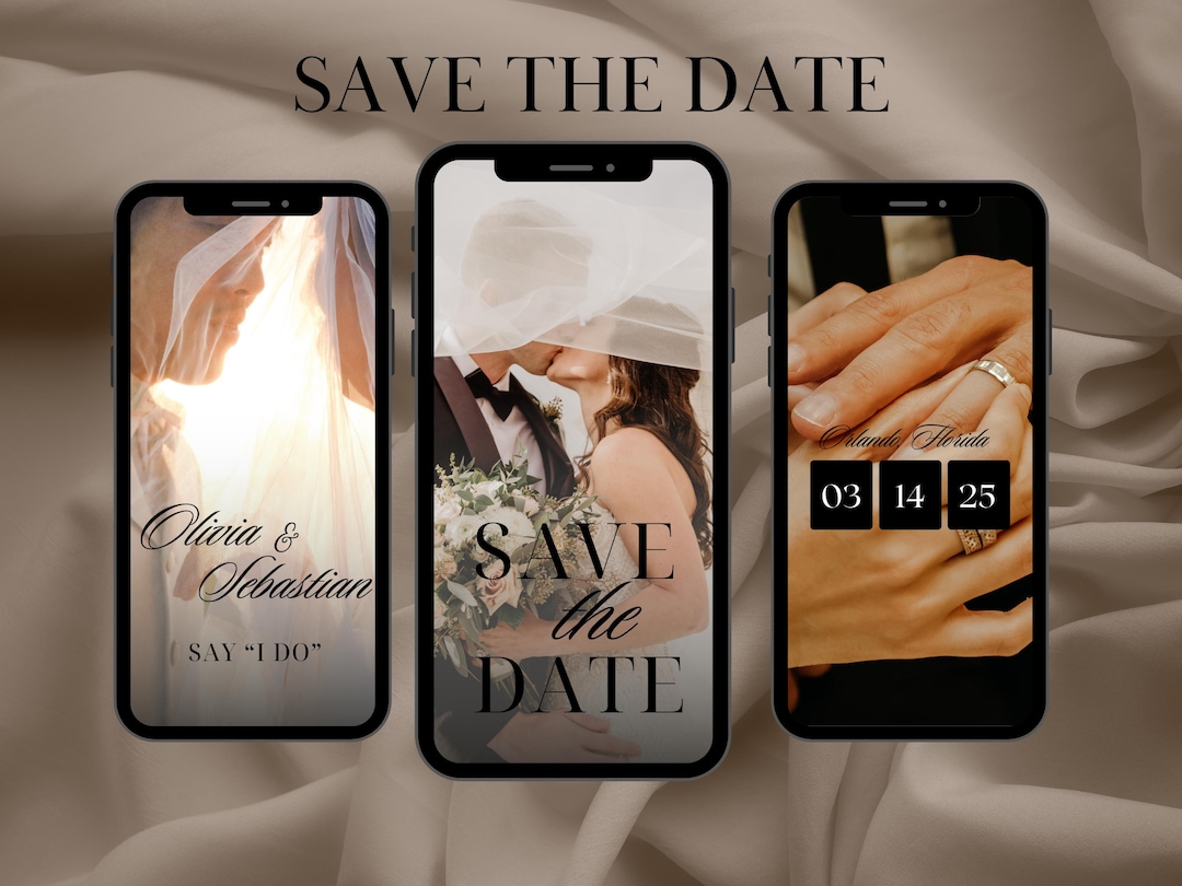 Wedding Video Save the Date Template, Animated Wedding Invitation ...