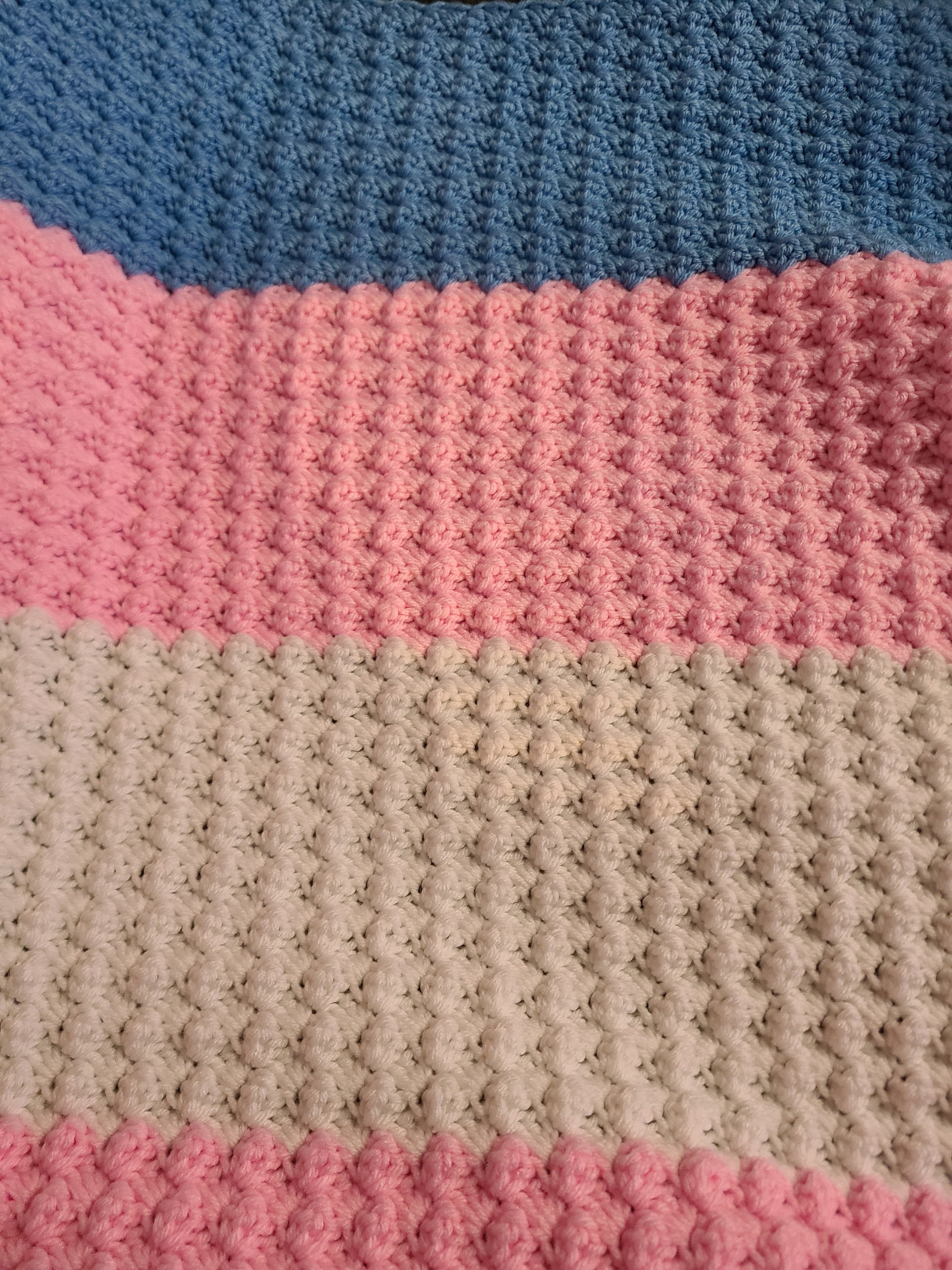 Textured Crochet Transgender Pride Flag Throw Blanket - Etsy