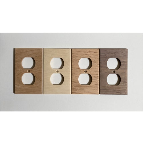 Modern Wood Wall Outlet Switch Cover Plate - Etsy