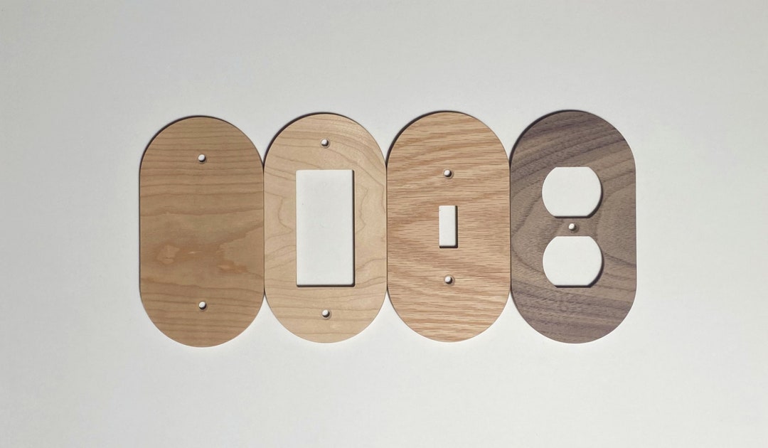 Modern Wood Wall Outlet Switch Cover Plate - Etsy