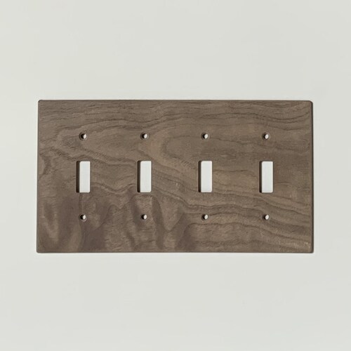 4 Toggle Wooden Mushroom Lightswitch Cover Quad Light Switch - Etsy