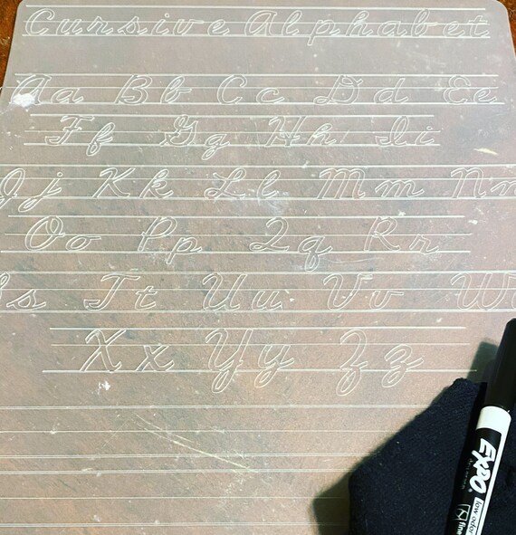 Cursive Alphabet Tracing Mat - Etsy