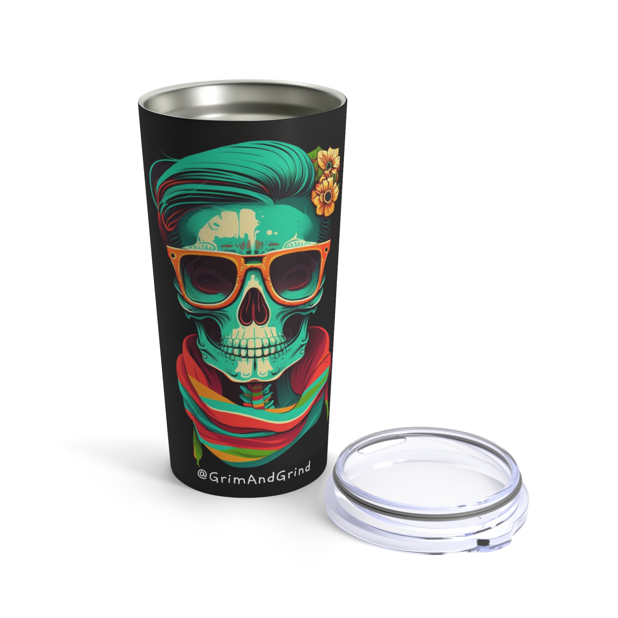 Female Skeleton Pop Art Design Tumbler Hipster Halloween - Etsy