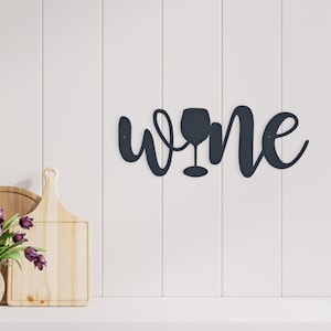 Wine Metal Sign, Wine Bar, Kitchen Sign, Winery, Home Bar Decor, Bar ...
