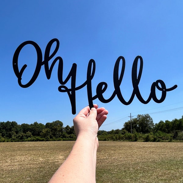 Oh Hello Sign - Etsy
