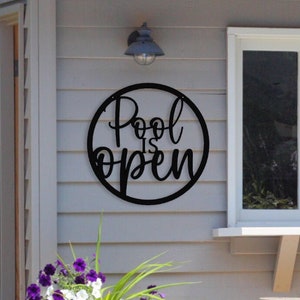 Pool Metal Sign, Poolside Sign, Backyard Metal Sign, Metal Sign for ...