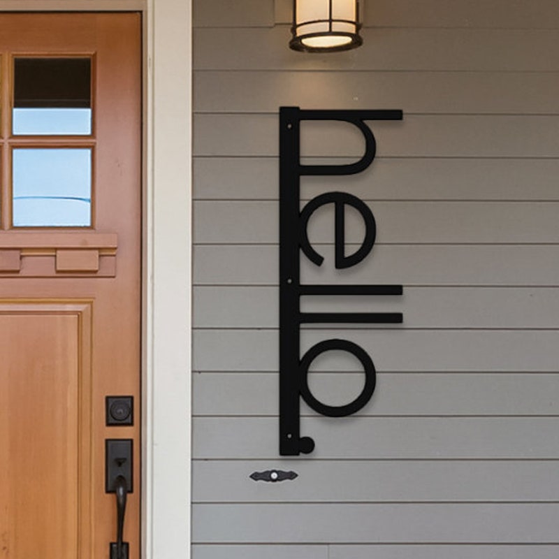 Large Hello Signs Vertical - Etsy