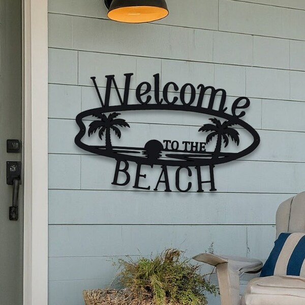 Beach Welcome Sign - Etsy