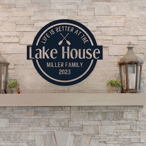 Personalized Lake House Sign, Metal Lake Sign, Lake House Sign, Custom ...