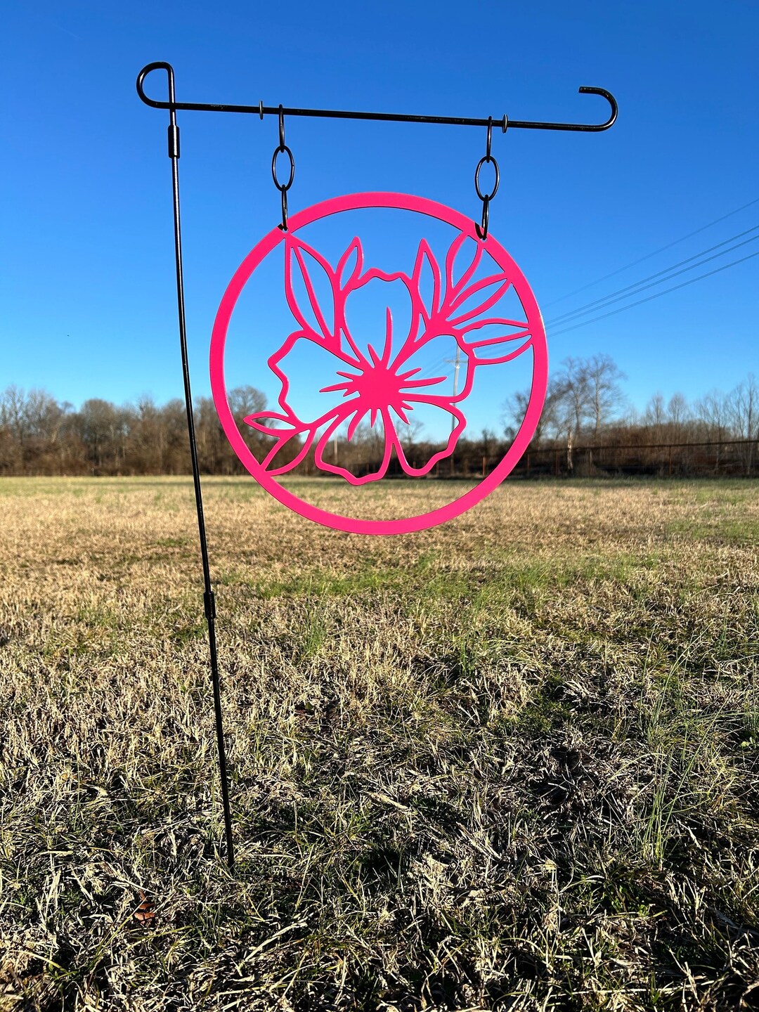 Floral Garden Flag, Metal Garden Flag, Spring Decor, Summer Outdoor ...