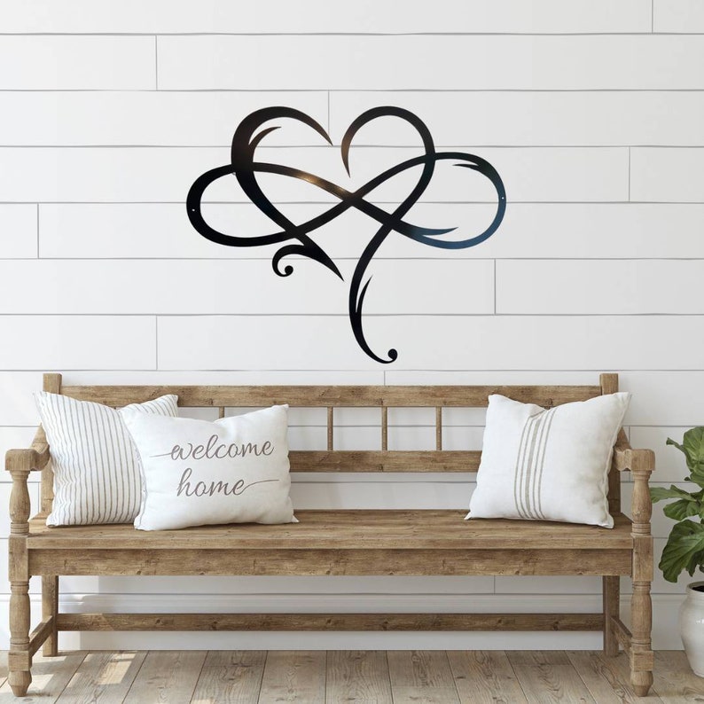 Heart Infinity Metal Wall Decor Metal Infinity Love Infinity - Etsy