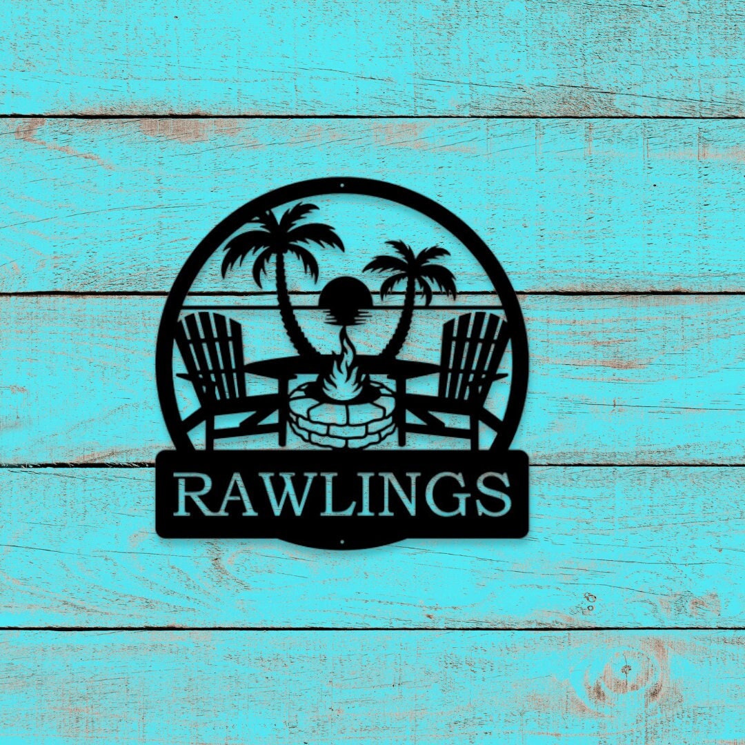 Custom Beach Sign, Coastal Wall Art Metal, Nautical Decor, Metal ...