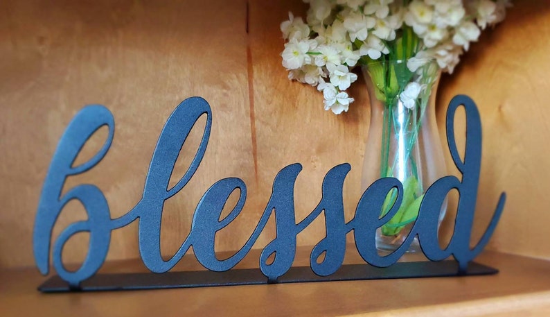 Blessed Metal Decor Blessed Metal Table Decor Blessed Sign - Etsy
