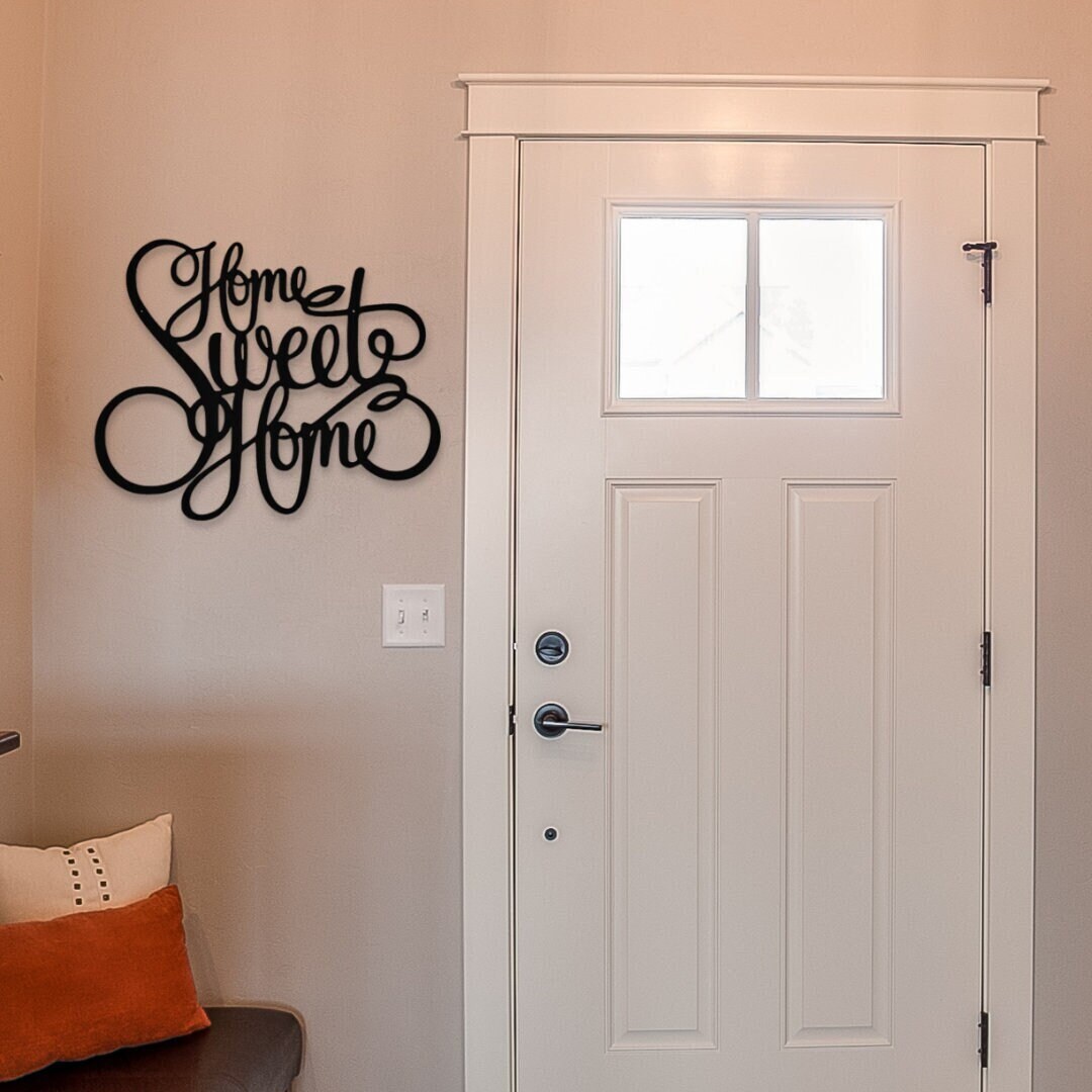 Home Sweet Home Metal Sign: Entryway Wall Decor - Etsy