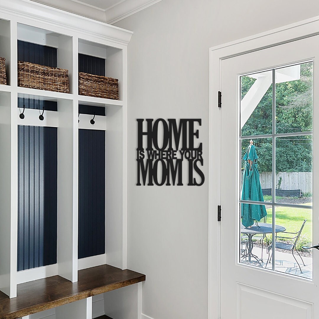 Home is Where Mom is Sign, Mom Sign, Home Sign, Metal Sign, Mom Gift ...