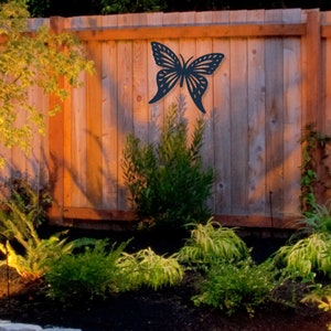 Butterfly Metal Sign, Backyard Metal Signs, Butterfly Metal Wall Art ...