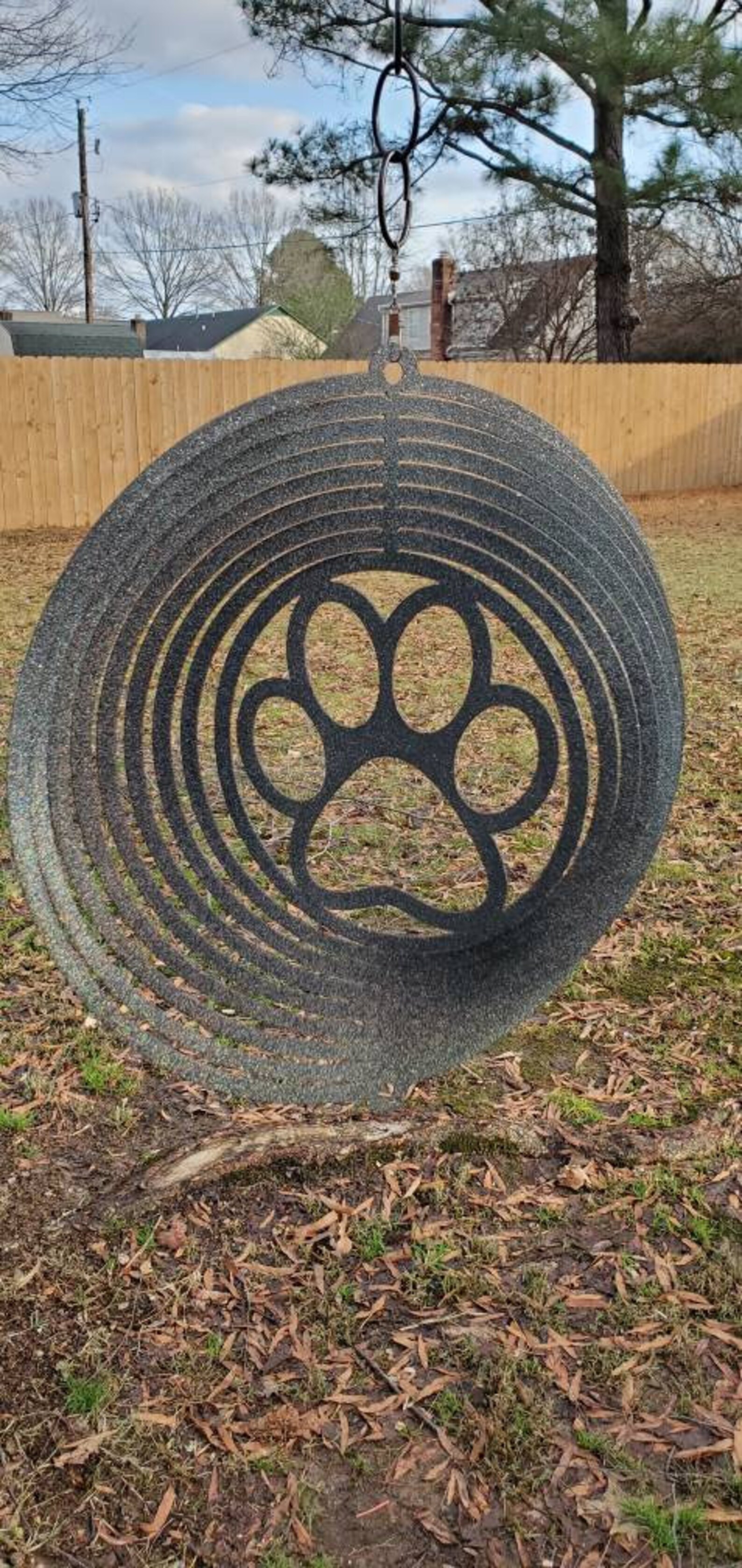 Paw Print Metal Wind Spinner Paw Print Wind Spinner Metal - Etsy