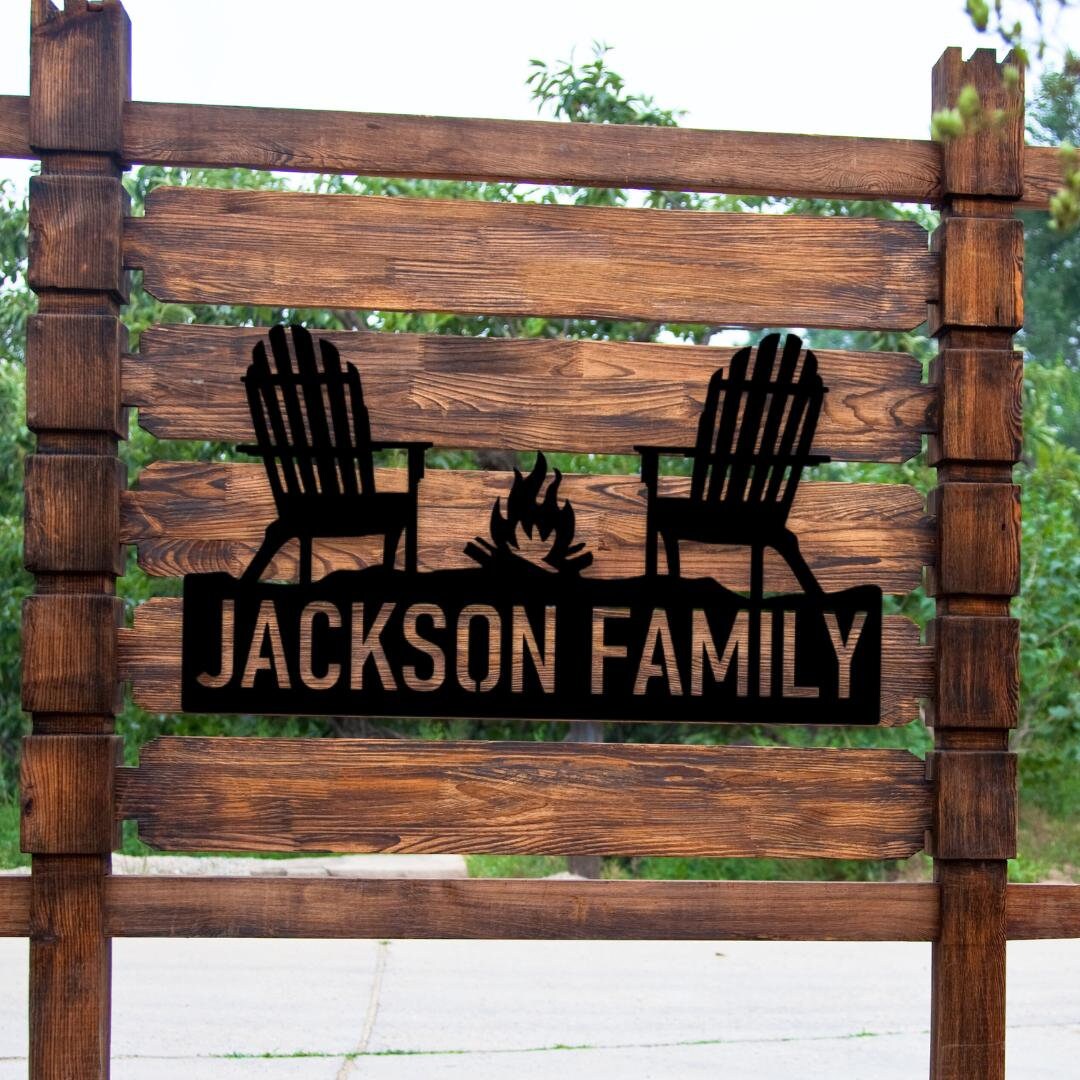 Custom Campfire Sign, Metal Outdoor Sign, Fire Pit Sign, Personalized ...