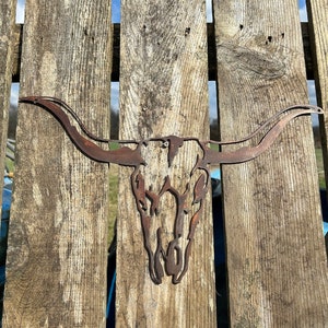 Bull Skull Sign, Longhorn Sign, Metal Sign, Cattle Metal Signs, Western ...