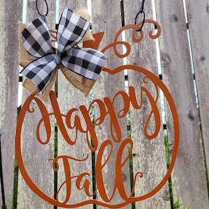 Happy Fall Metal Garden Flag, Fall Garden Flag, Metal Garden Flag ...