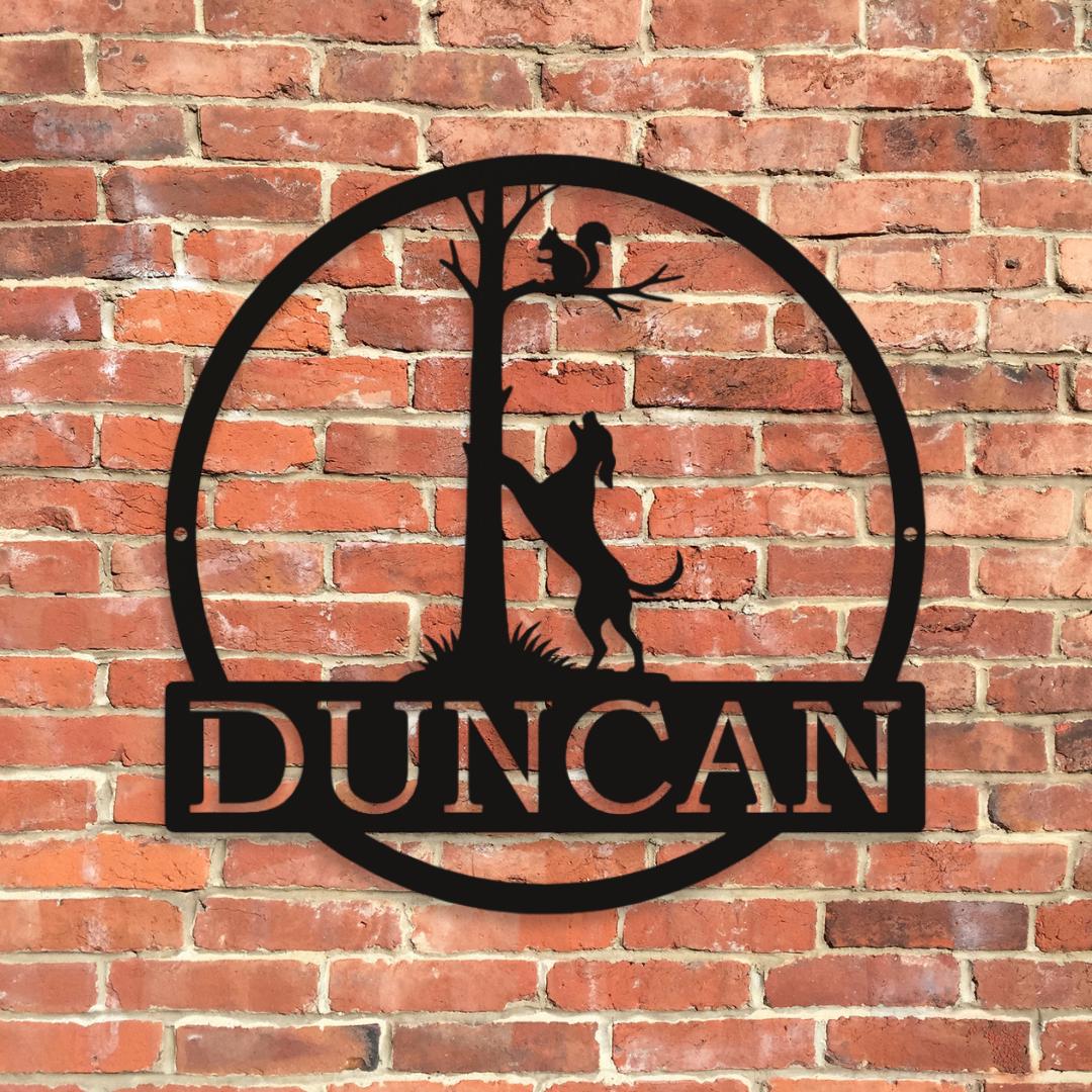 Personalized Squirrel Hunting Sign Custom Family Name Metal Wall Art ...