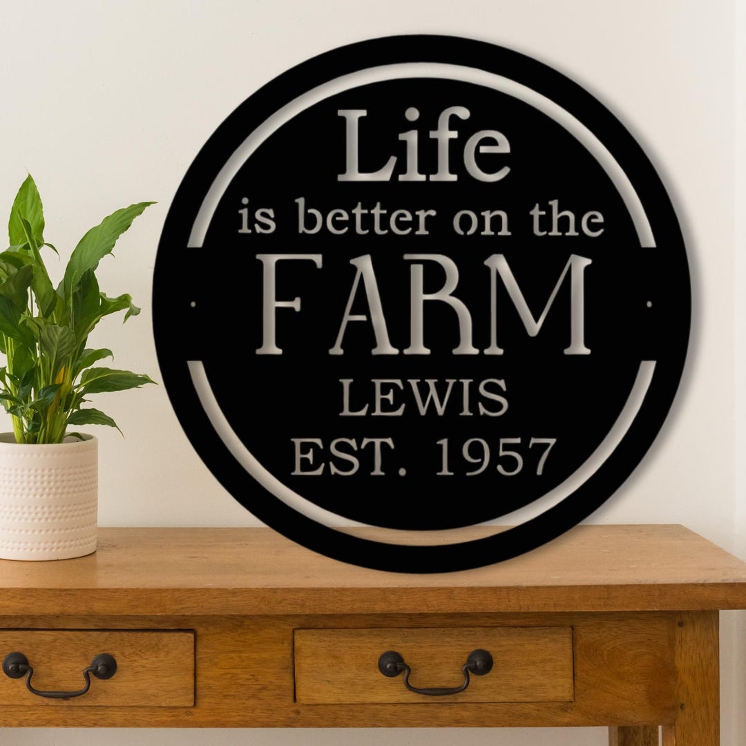 Personalized Farm Metal Sign, Farm Gate Sign, Last Name Sign Metal ...