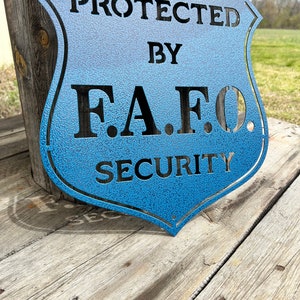 FAFO Sign, Metal Home Security Sign, Security Sign, Metal Signs for ...