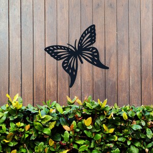Butterfly Metal Sign, Backyard Metal Signs, Butterfly Metal Wall Art ...