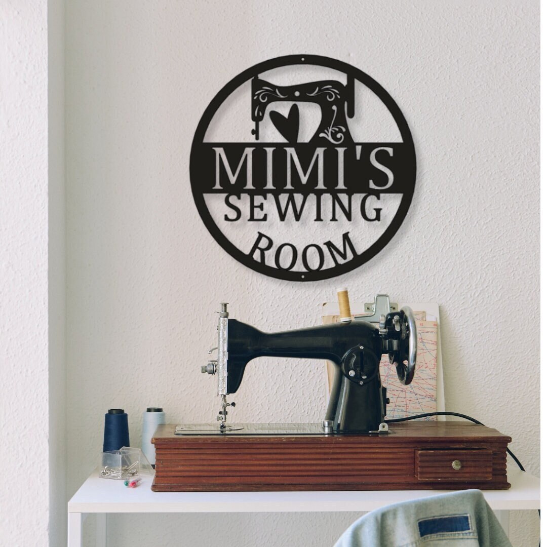 Custom Sewing Sign, Personalized Sewing Room Metal Sign, Quilting Room ...