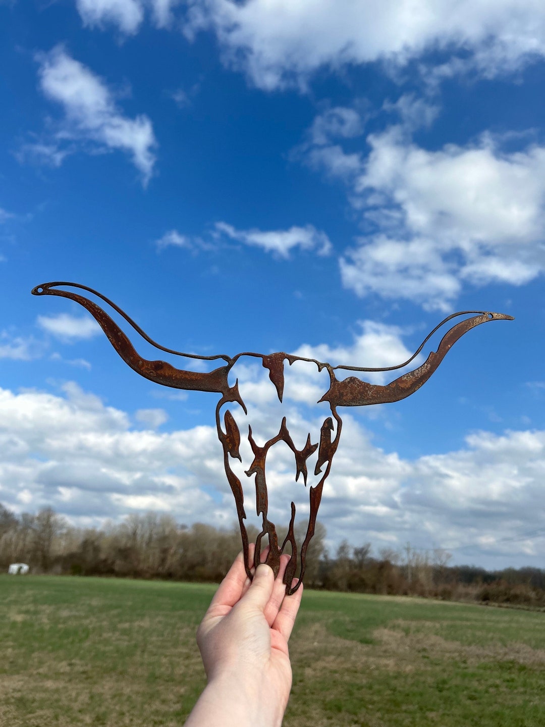 Bull Skull Sign, Longhorn Sign, Metal Sign, Cattle Metal Signs, Western ...