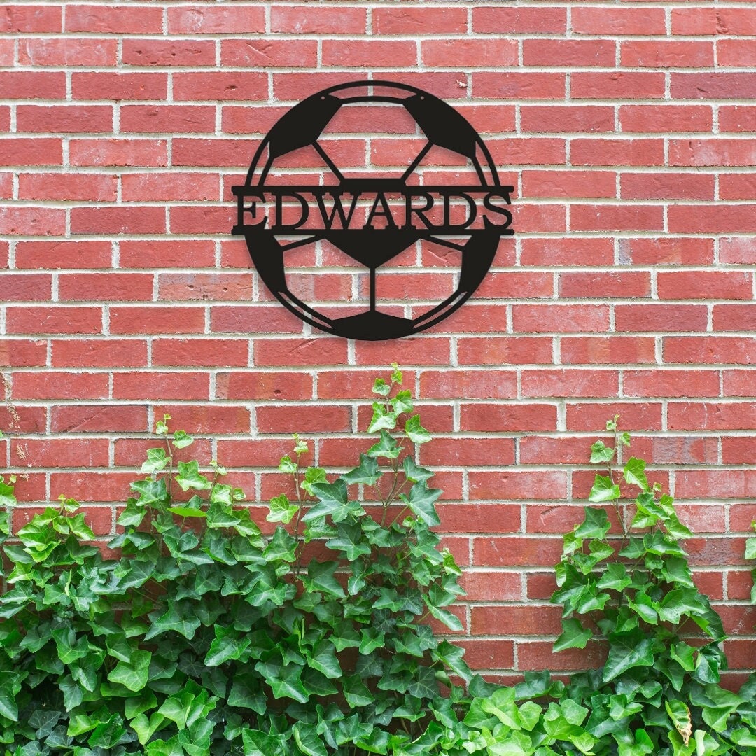 Custom Soccer Ball Name Sign, Sports Name Sign, Sports Wall Art, Kids ...