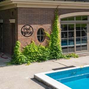 Pool Metal Sign, Poolside Sign, Backyard Metal Sign, Metal Sign for ...