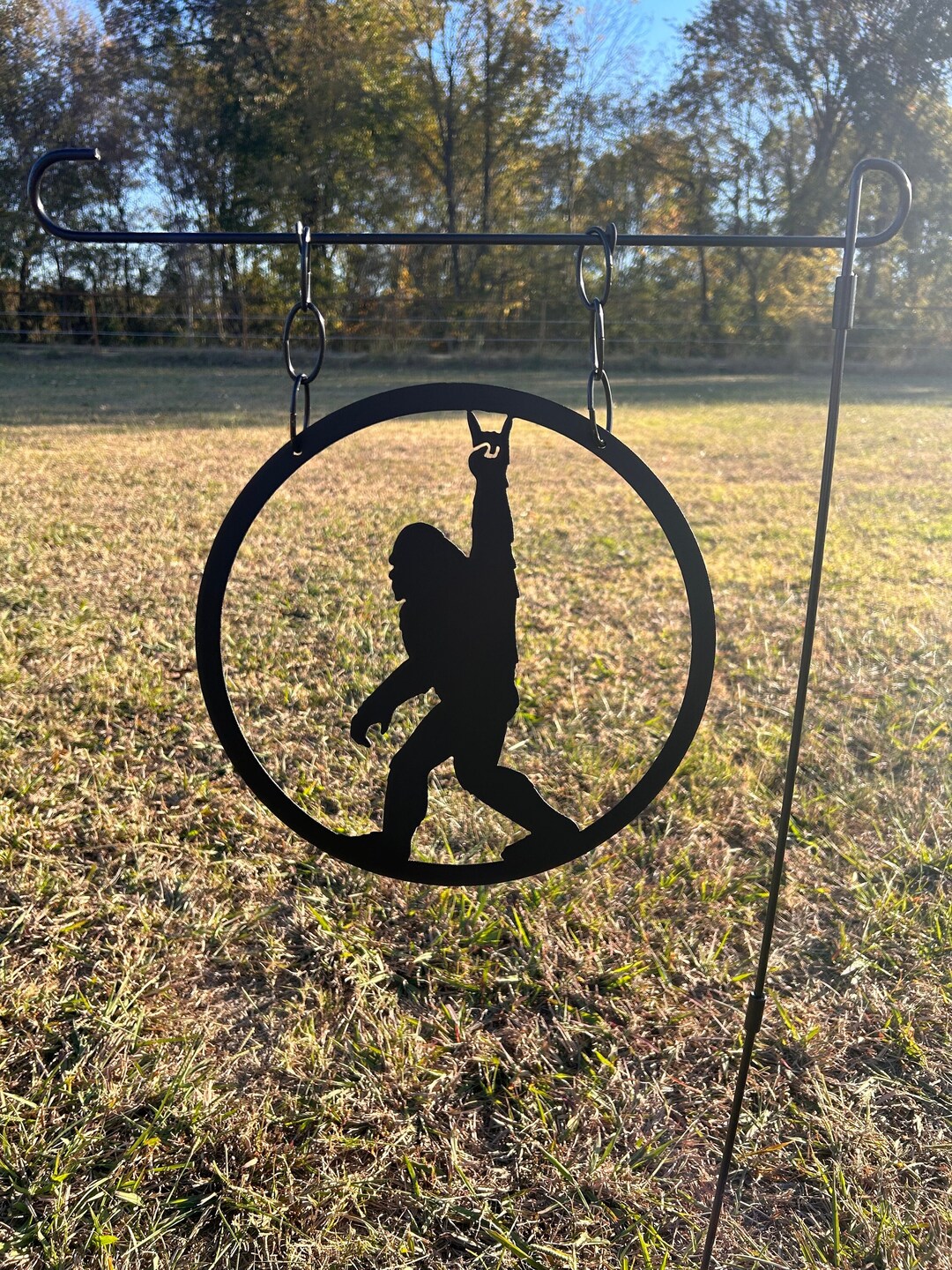 Bigfoot Metal Sign, Metal Garden Decor, Metal Yard Art, Yeti Sign ...