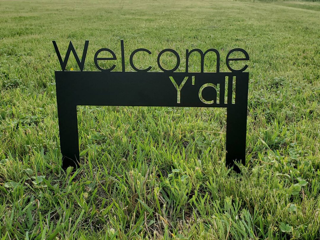 Lawn Welcome Metal Sign, Metal Welcome Yard Stake, Welcome Sign, Yard ...