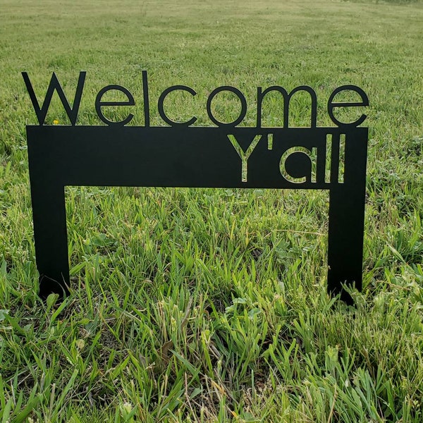 Outdoor Welcome Sign With Stakes - Etsy